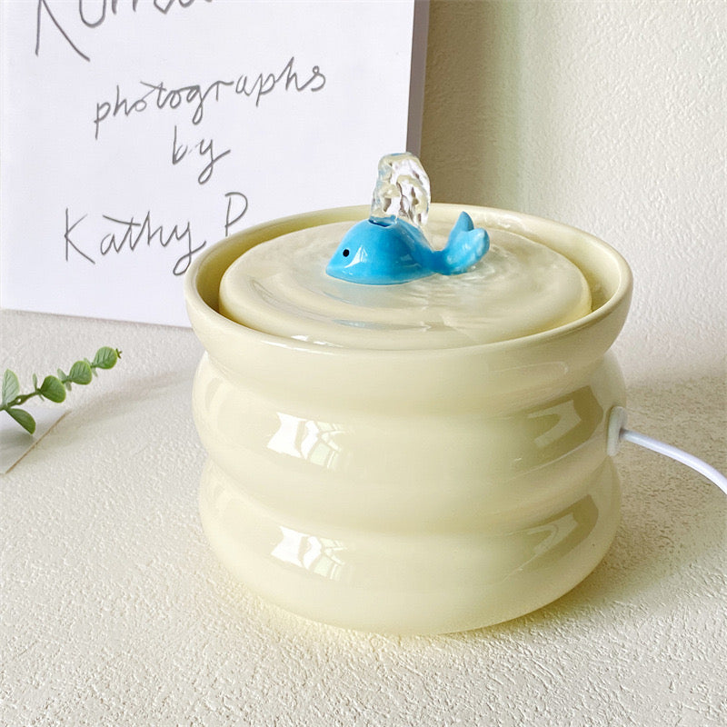 Ceramic Whale Pet Water Dispenser – pppet.ca